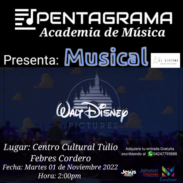 Consigue tus entradas para El Musical de Disney Pentagrama La plataforma más fácil para eventos