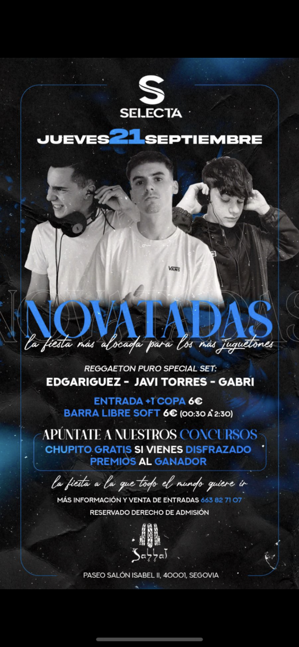 Consigue tus entradas para JUEVES 21 septiembre 2023 (NOVATADAS x ...