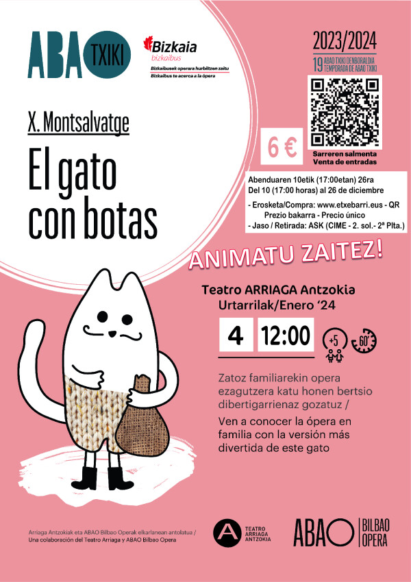 Get your tickets for ABAO Txiki - El gato con botas La plataforma más ...