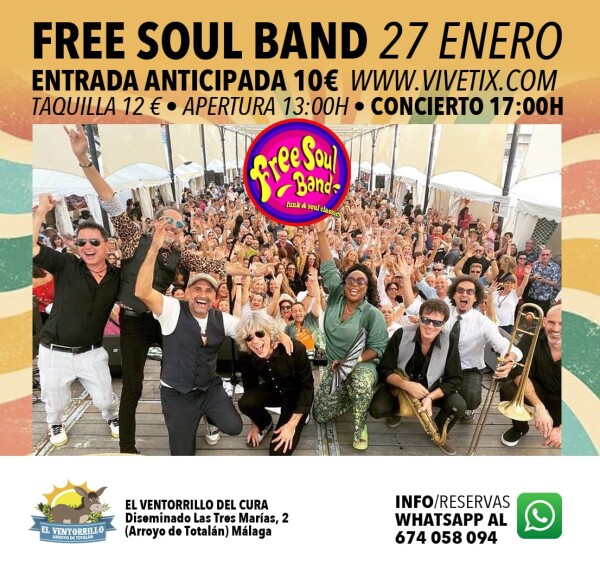 Consigue tus entradas para FREE SOUL BAND La plataforma más fácil para ...
