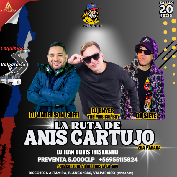 Consigue tus entradas para La Ruta de Anis Cartujo Edicion Valparaiso ...